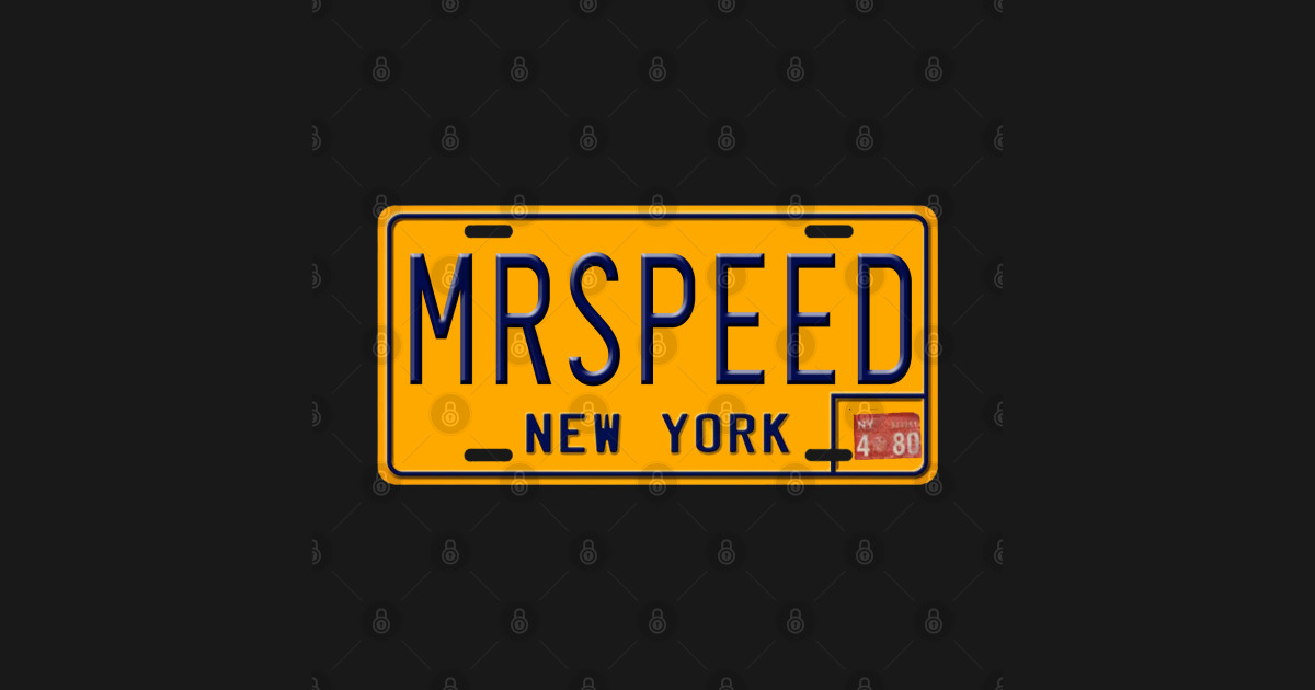 Mr. Speed License Plate - Rock - T-Shirt | TeePublic