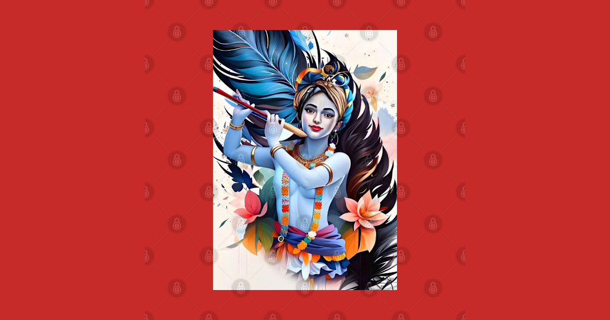 Shree Krishna Art of Love - Krishna - T-Shirt | TeePublic