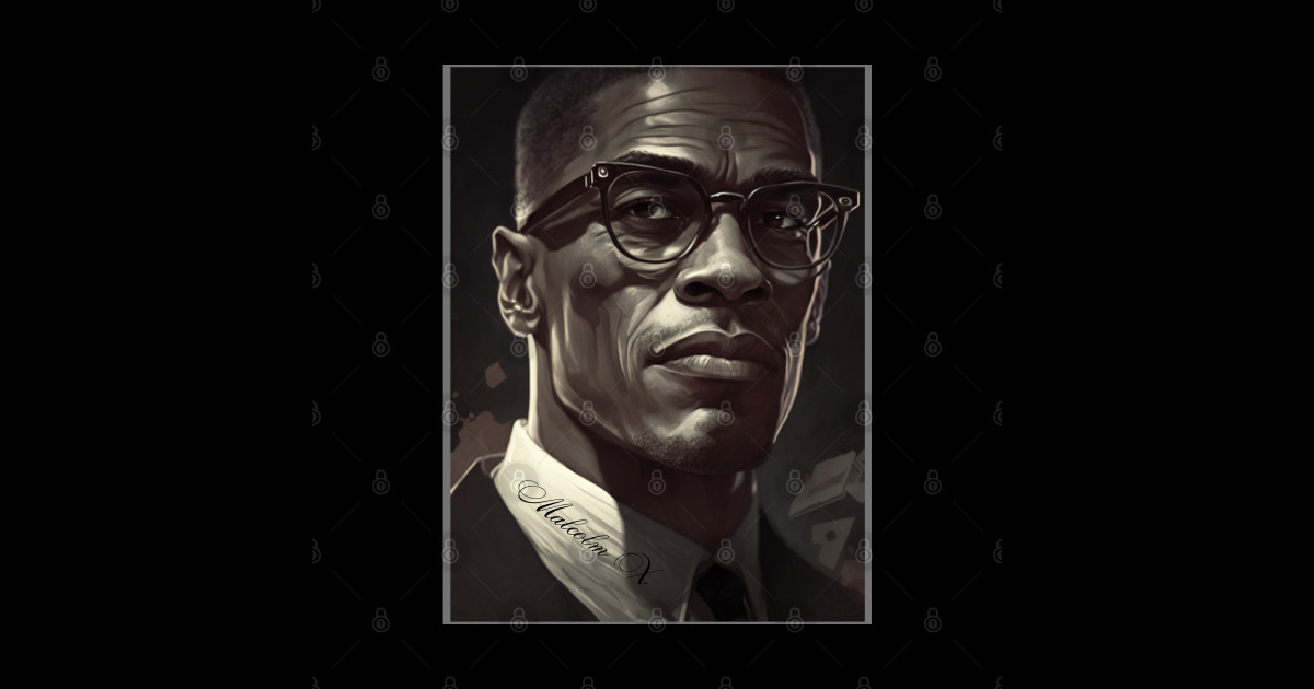 Malcolm X wall art - Malcolm X Black - Posters and Art Prints | TeePublic