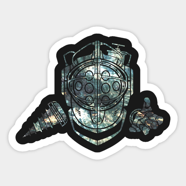 Bioshock: Big Daddy (pattern) - Bioshock - Sticker | TeePublic