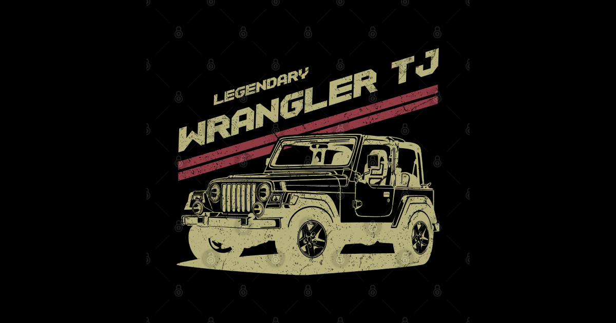 Jeep Wrangler TJ Jeep car trailcat - Jeep Wrangler Tj - Sticker | TeePublic