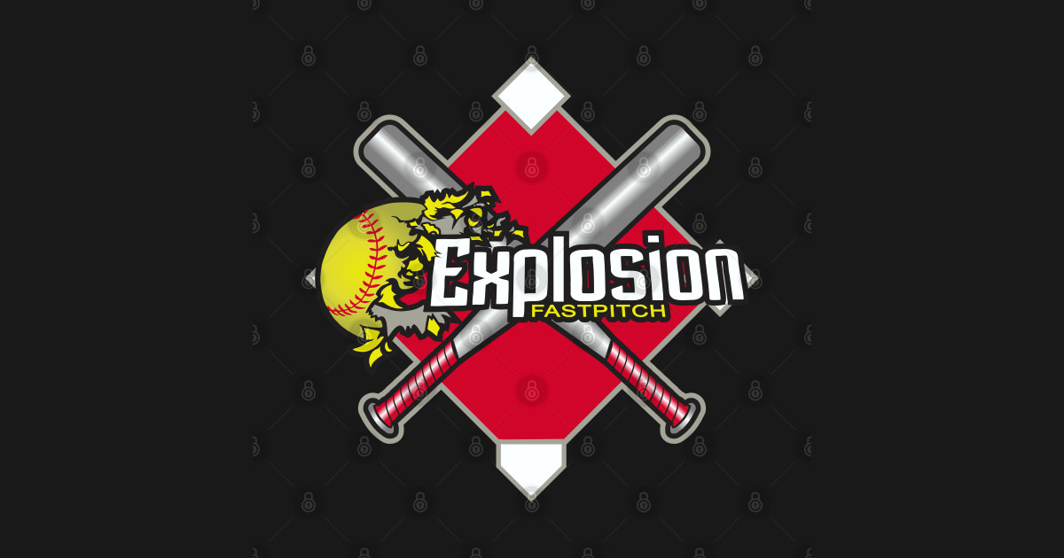 Explosion Softball Logo - Explosion Softball - Sticker | TeePublic