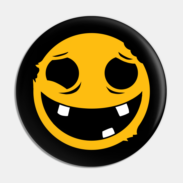 Zomie Beat Up Smiley Face - Emoji - Emoji - Pin | TeePublic