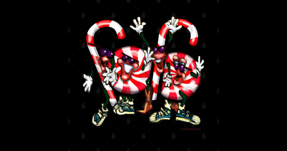 Candy Cane Gang - Candy Canes - Sticker | TeePublic