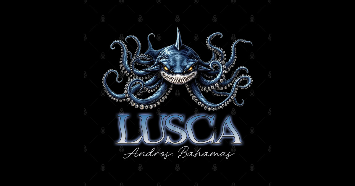 Lusca Cryptid Sea Monster of the Blue Holes - Bahamas - Posters and Art ...