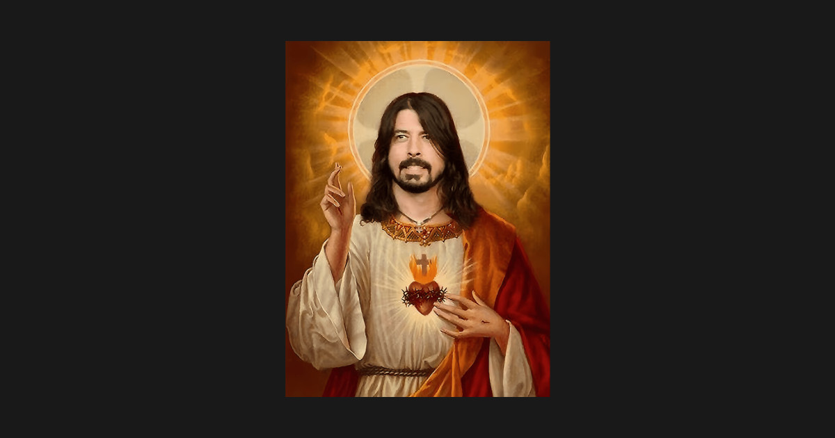Dave Grohll Jesuss Painting - Dave Grohl Jesus - T-Shirt | TeePublic