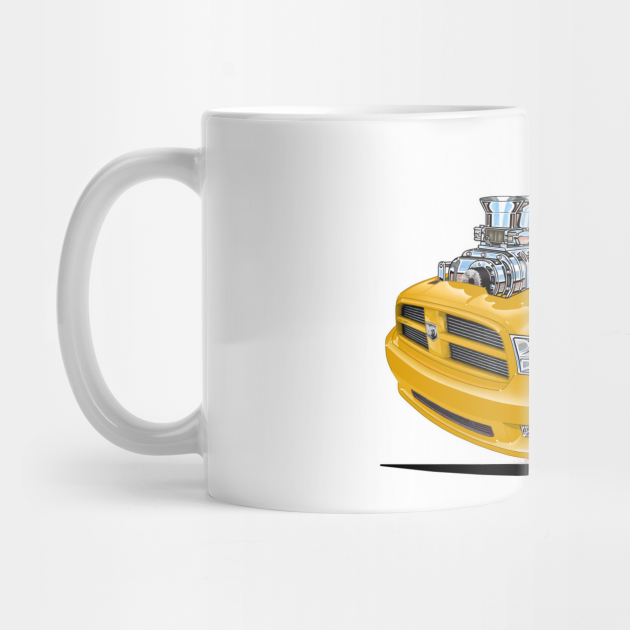 Dodge Ram Yellow - Truck - Mug | TeePublic