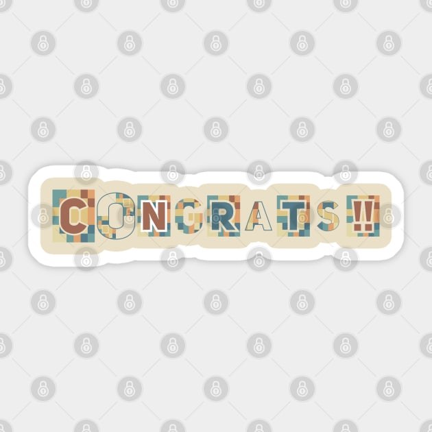 Congratulations as Congrats !! - Gift Idea - Sticker | TeePublic