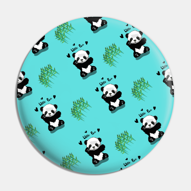 Pattern little panda - Panda Bear - Pin | TeePublic