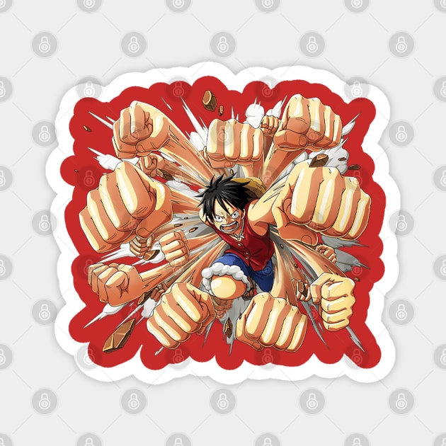 Monkey D Luffy Gatling Gun - One Piece - Anime And Manga - Magnet ...