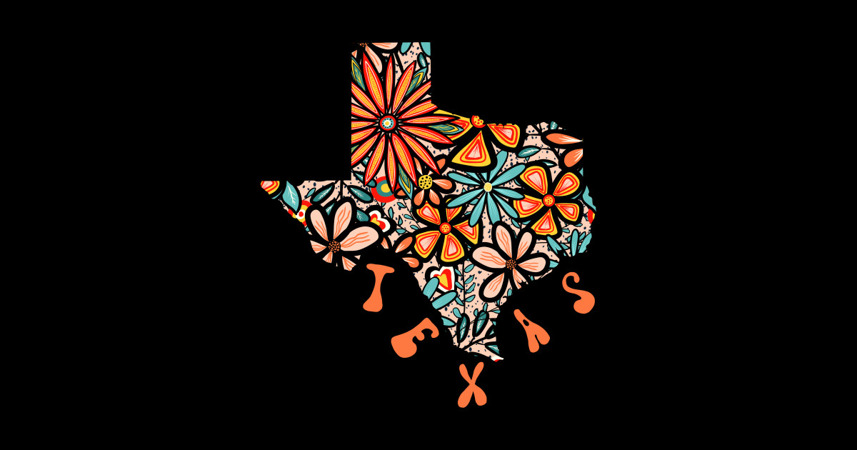 Texas State Design | Artist Designed Illustration Featuring Texas State ...