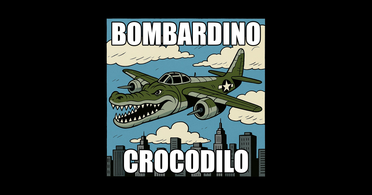 Bombardini Crocodilo – Viral Italian Crocodile Plane Meme Design ...