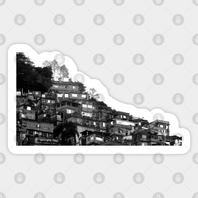 FAVELA GREY, Rio de Janeiro - Favela - Sticker | TeePublic
