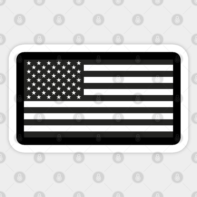 Black USA Flag - Usa - Sticker | TeePublic