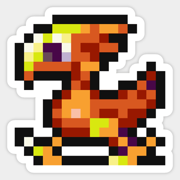 8-Bit Red Chocobo - Final Fantasy - Sticker | TeePublic