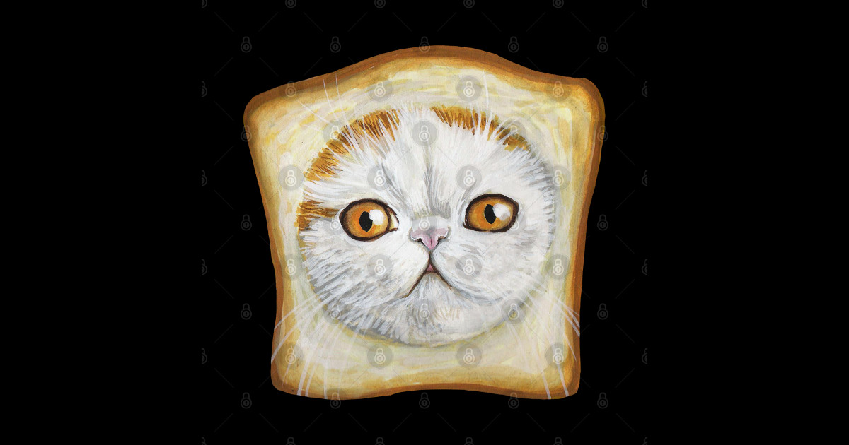 Toast Cat - Toast Cat - Sticker | TeePublic