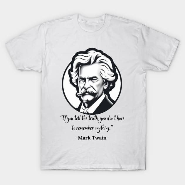 Mark Twain modern design 2 - Mark Twain - T-Shirt | TeePublic