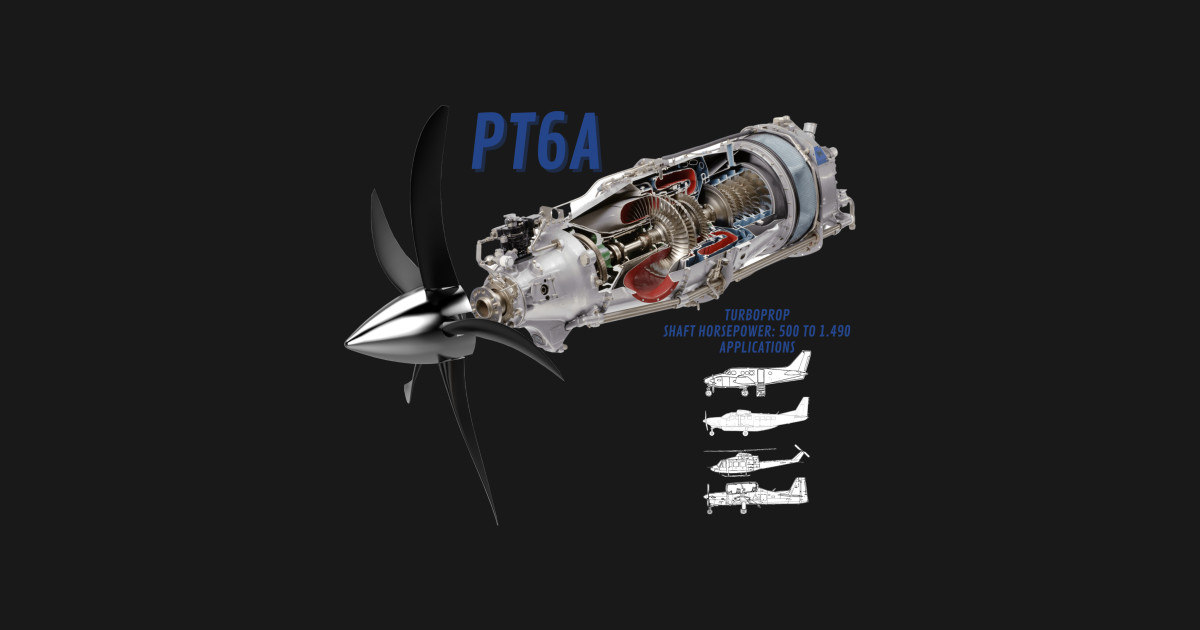 pt6 engine design - Aircraft Engine - T-Shirt | TeePublic