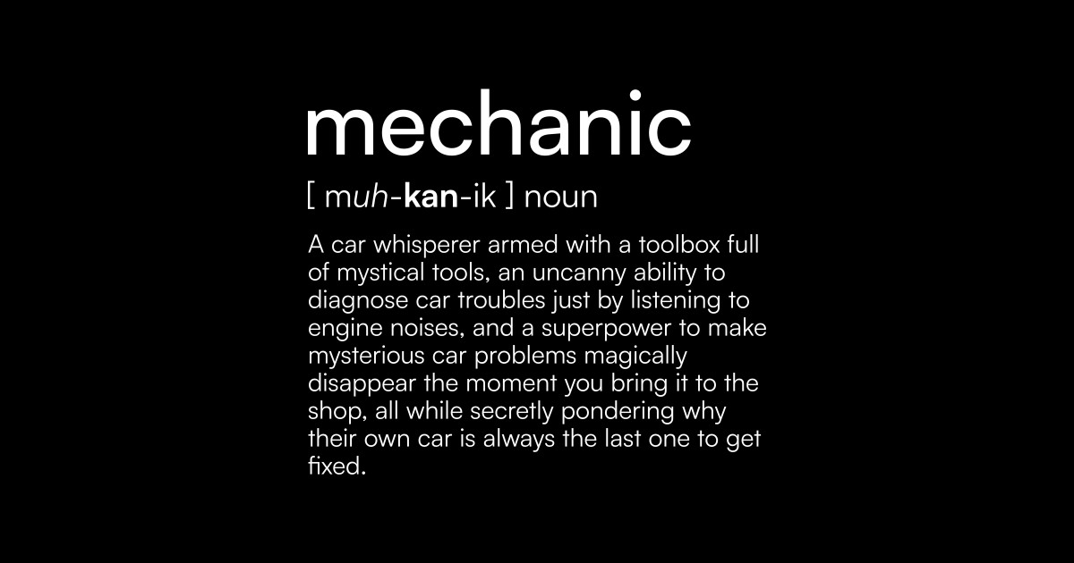 Mechanic definition - Mechanic - Magnet | TeePublic