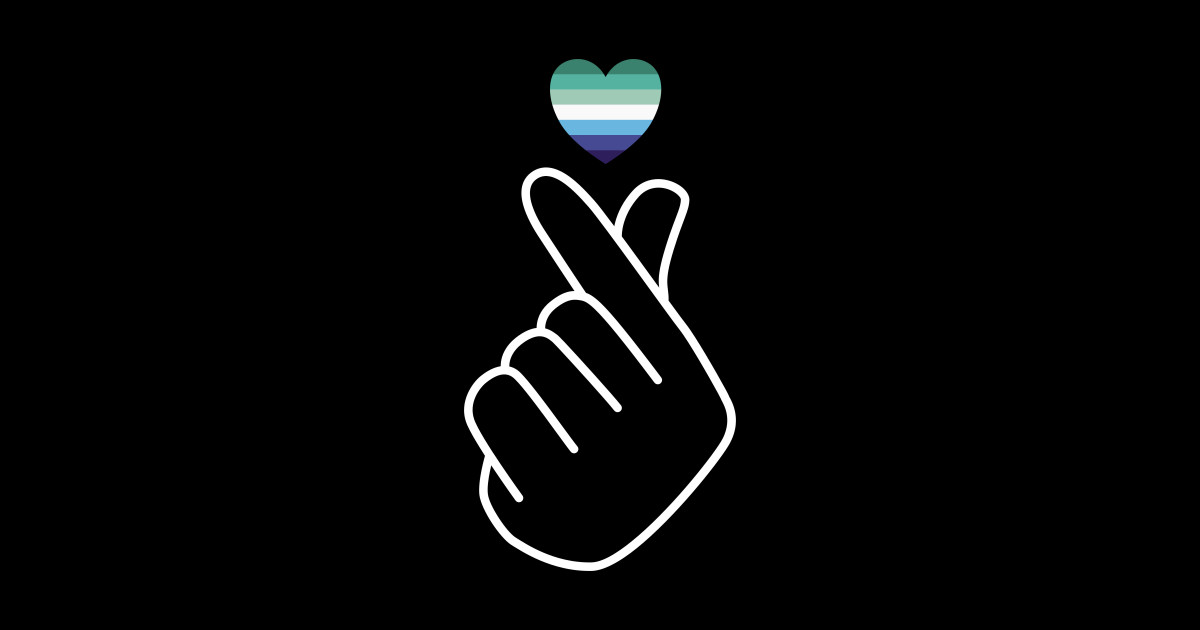 Mlm Gay Man Pride Flag Korean Love Sign Gay Pride Flag Sticker