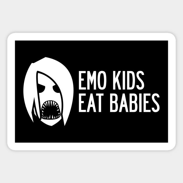 Emo Kids Eat Babies - Funny - Sticker | TeePublic