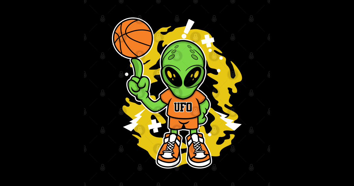 ALIEN BASKETBALL PLAYER - Basketball Player - T-Shirt | TeePublic