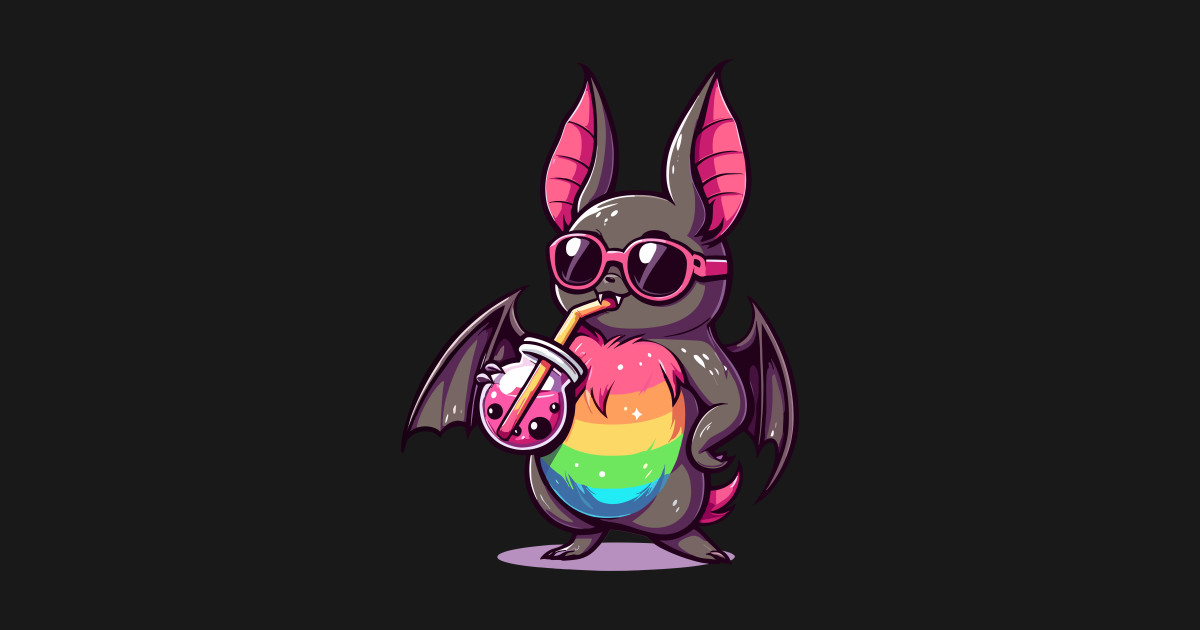 Rainbow Vampire Bat - Vampire Bat - T-Shirt | TeePublic