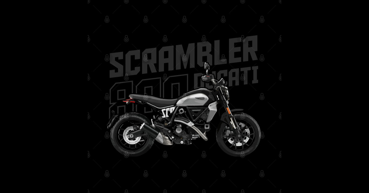 Ducati Scrambler 800 Icon - Black - Ducati Scrambler - Sticker | TeePublic