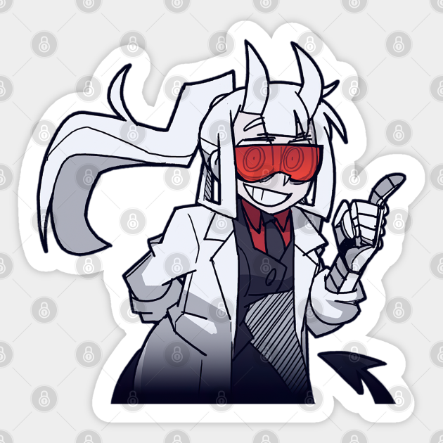 loremaster happy examtaker (helltaker) - Helltaker - Sticker | TeePublic
