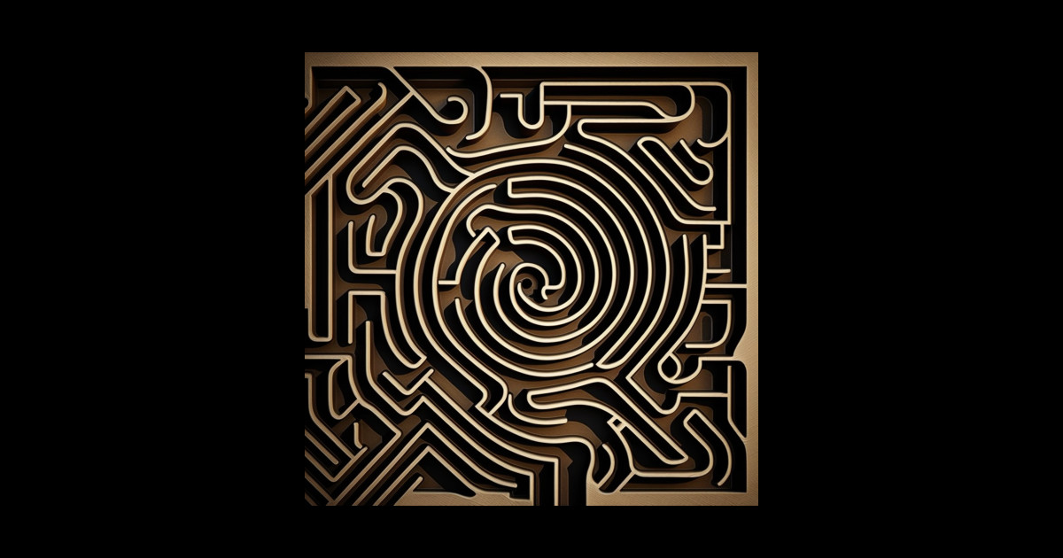 "The Dark and Twisty Labyrinth" - Labyrinth - Sticker | TeePublic