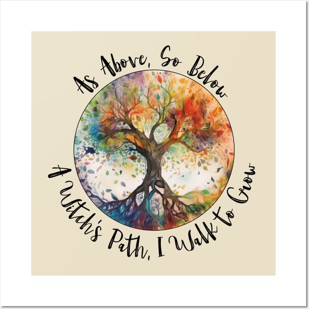 Tree of Life As Above So Below Witchy Design - Tree Of Life - Posters ...