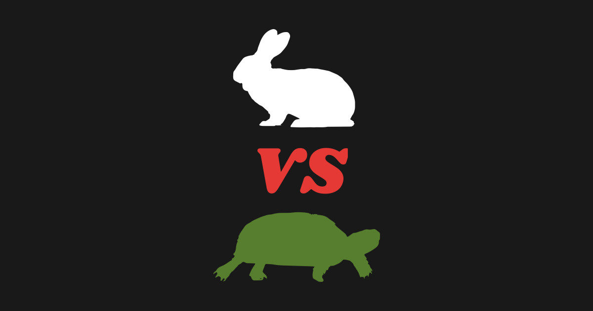 Rabbit VS Turtle Design - Race - Posters and Art Prints | TeePublic