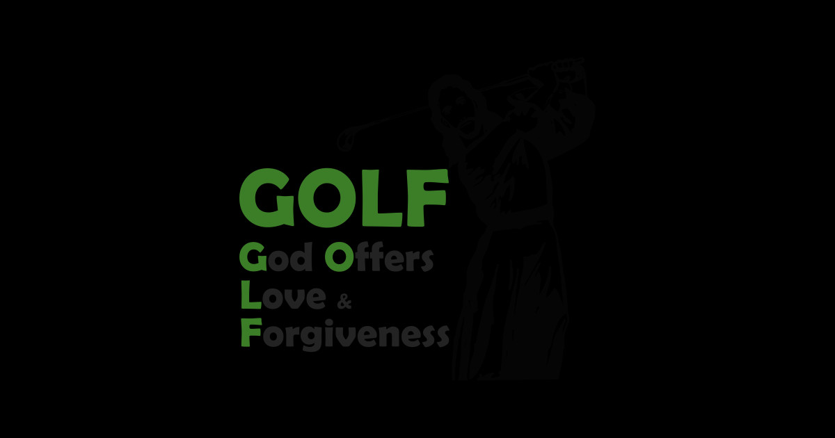 Jesus Golf God Offer Love And Forgiveness - Funny Golf - Golf - Sticker ...