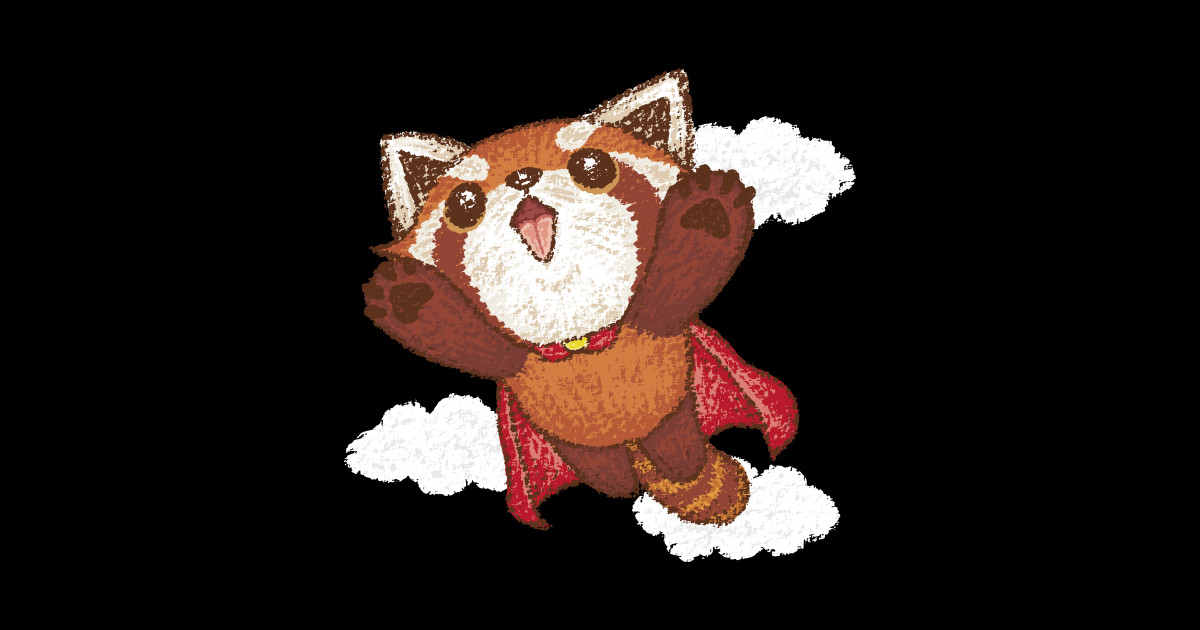Red panda superhero - Panda - T-Shirt | TeePublic