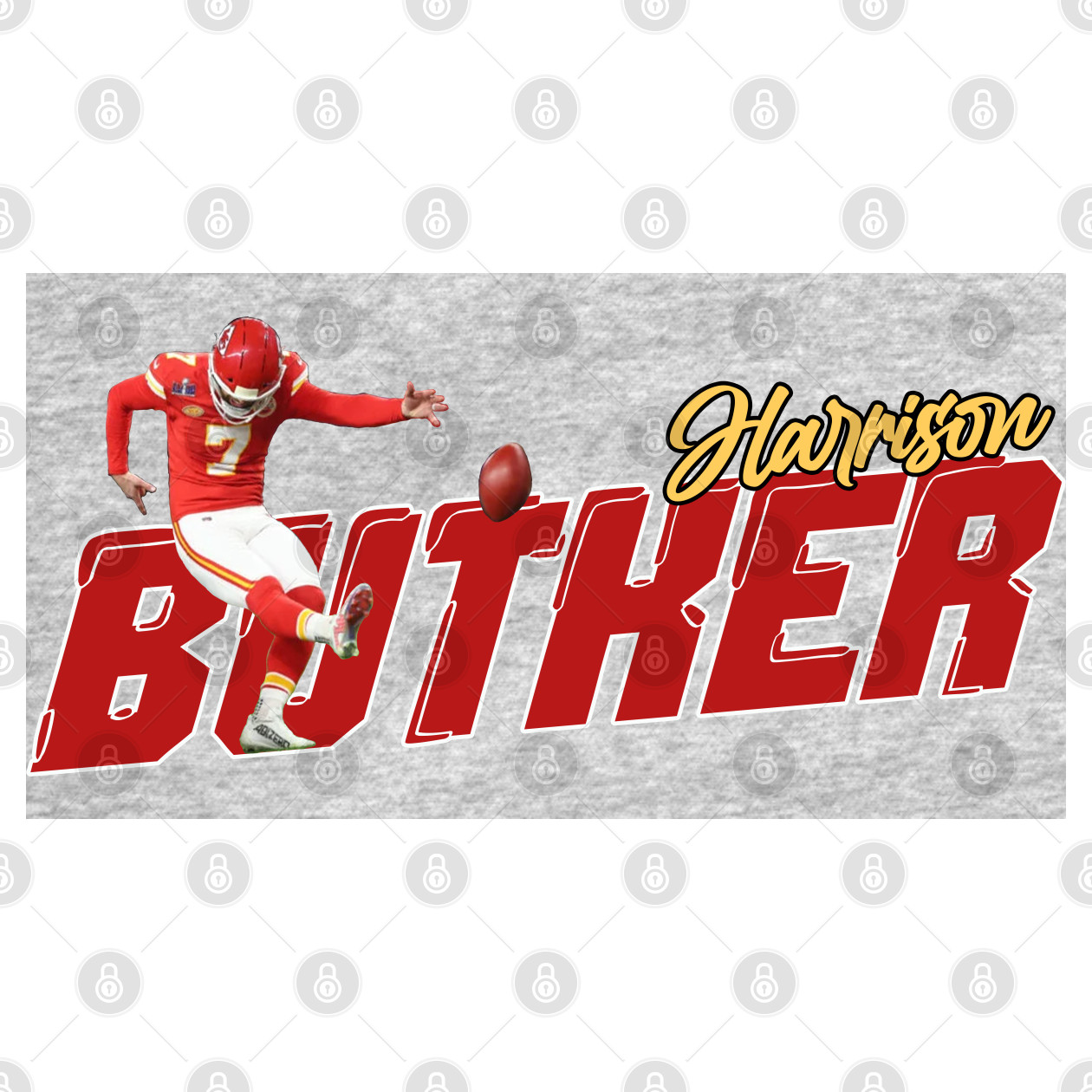 Harrison Butker No 7 - Butker - Baseball T-Shirt | TeePublic
