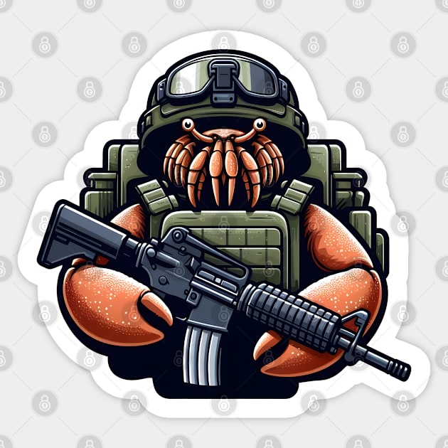 Tactical Crab - Crab - Sticker | TeePublic