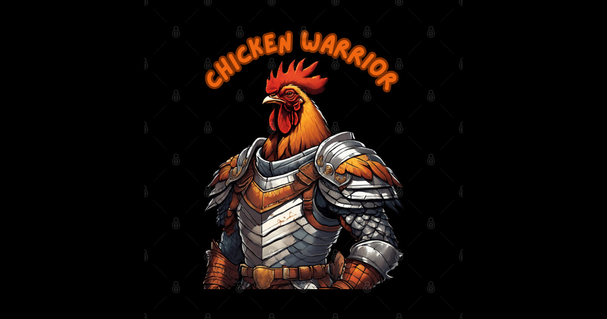 chicken warrior - Chicken - Sticker | TeePublic