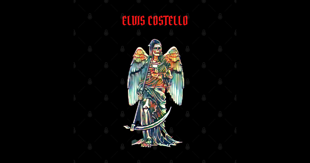 Devil Angel Elvis Costello - Rock - Sticker | TeePublic