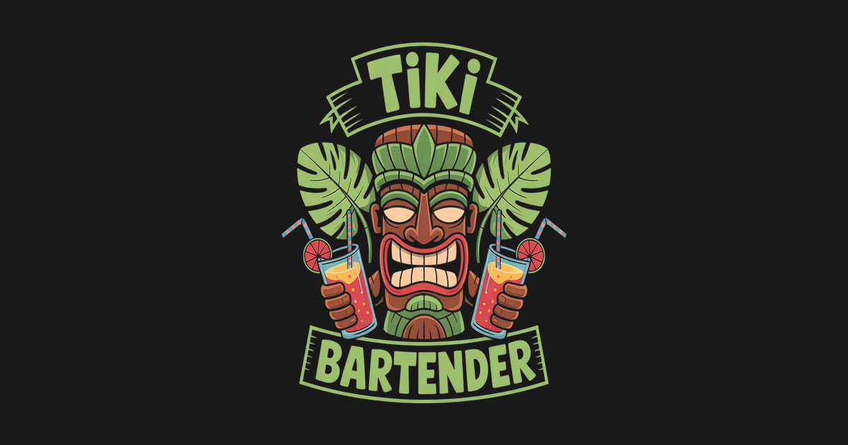 Tiki Bartender Tropical Drinks Cocktails Luao Party - Tiki Bartender ...