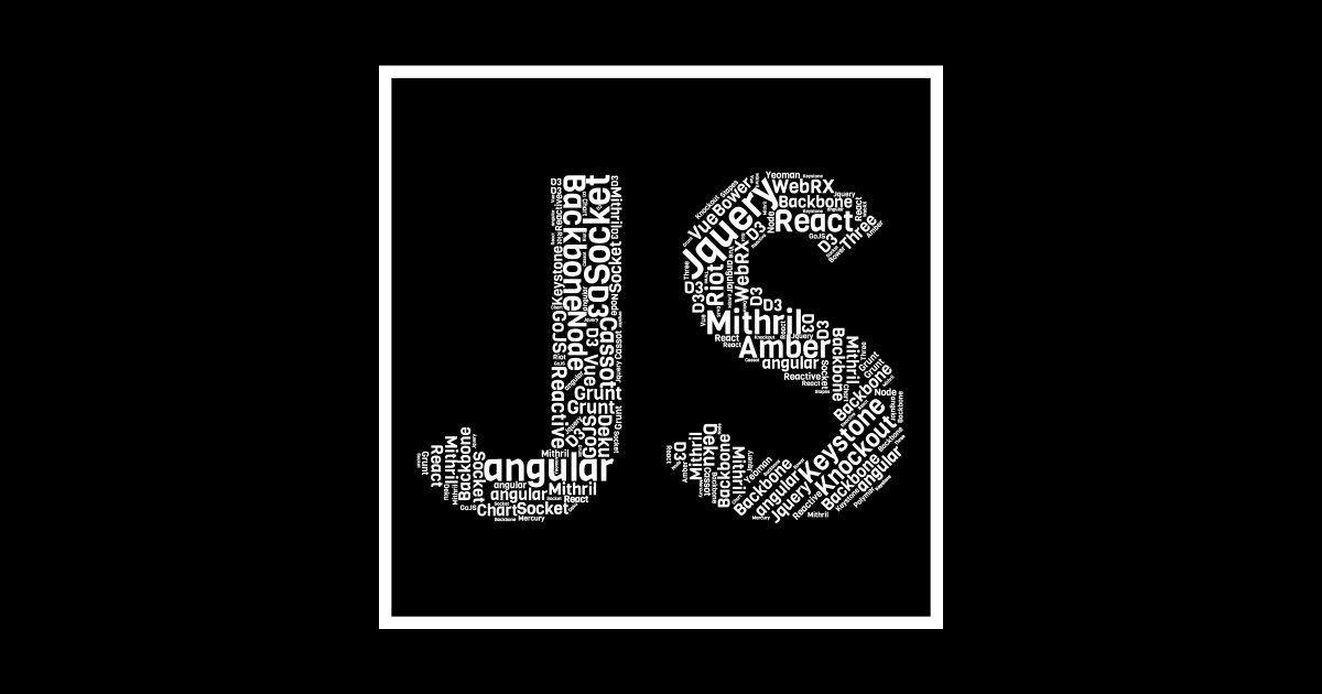 JS logo Wordcloud Tee - Js Logo - Sticker | TeePublic
