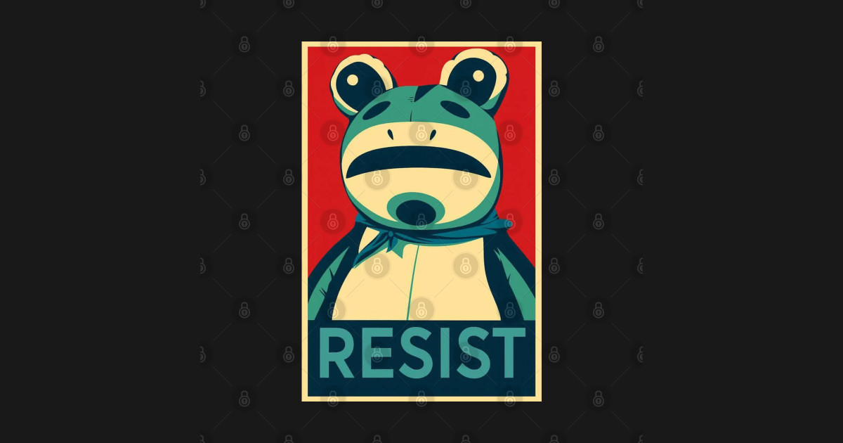 Portland-Frog Resist Anti Ice protest Retro Art - Portland Frog Resist ...