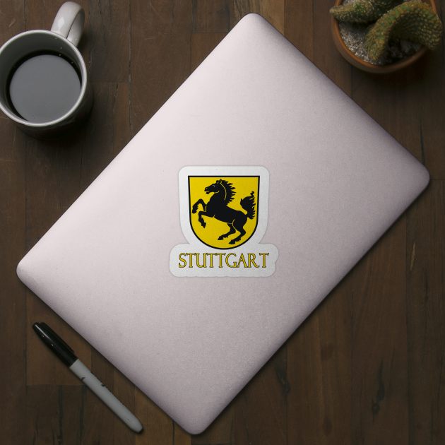 Stuttgart, Germany - Coat of Arms Design - German - Sticker | TeePublic