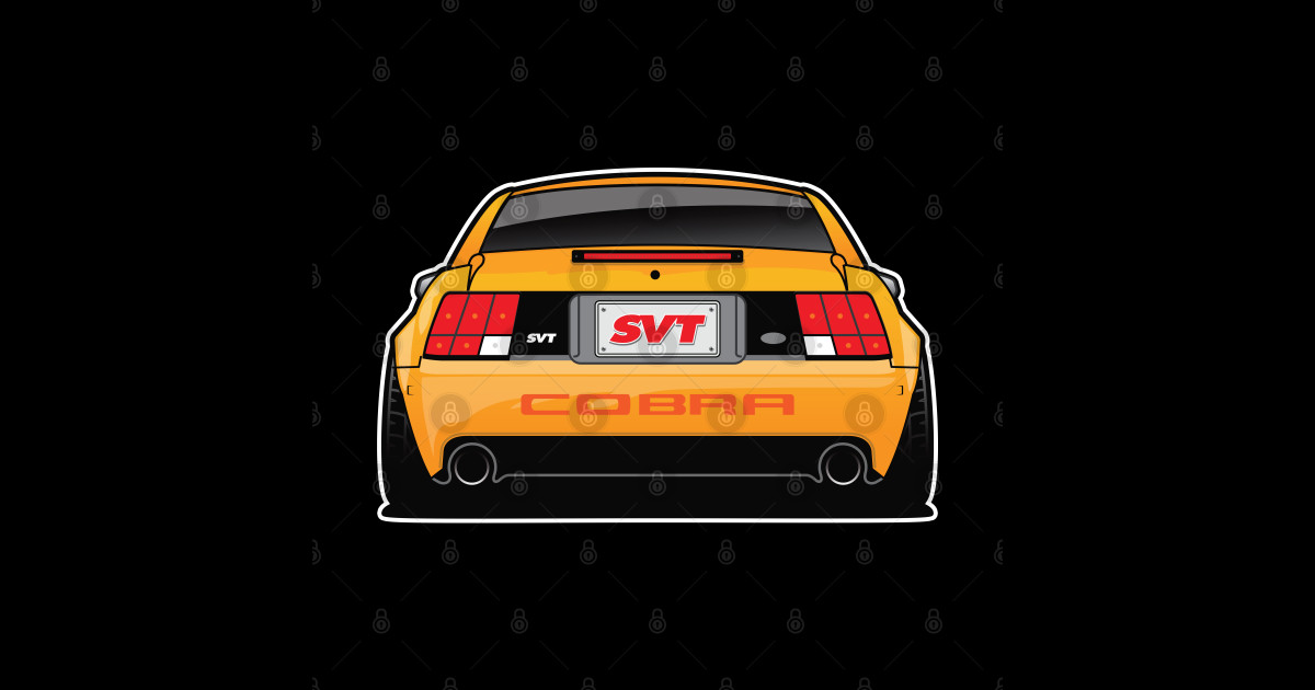 4th Gen Mustang Terminator Orange - Mustang - Sticker | TeePublic