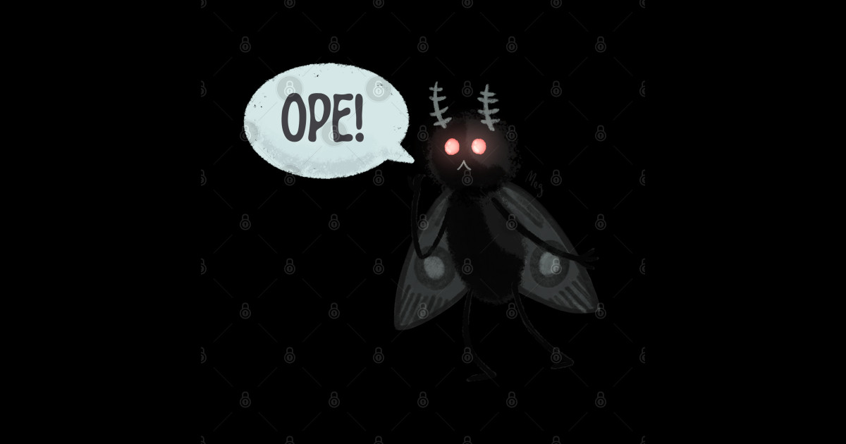 Mothman in the Midwest - Meg Schmeg Art - Sticker | TeePublic