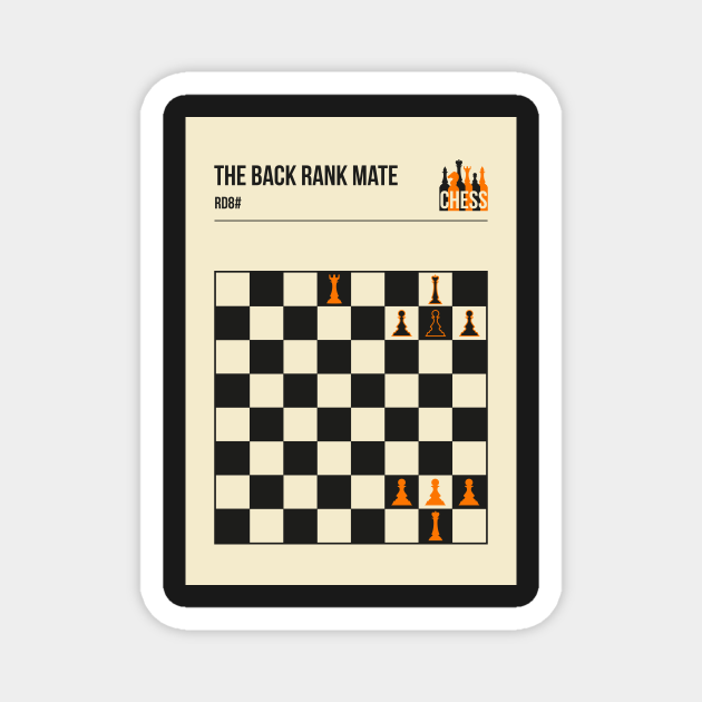 The Back Rank Mate Chess Checkmate Vintage Book Cover Poster - Back ...