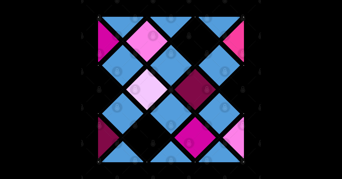 Playful Multi-colored Checkered Pattern - Checkered Pattern - Sticker ...