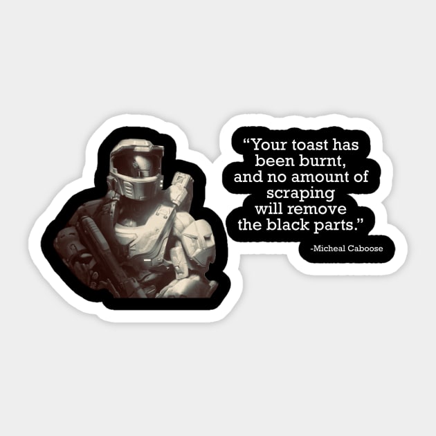Burnt toast - Red Vs Blue - Sticker | TeePublic