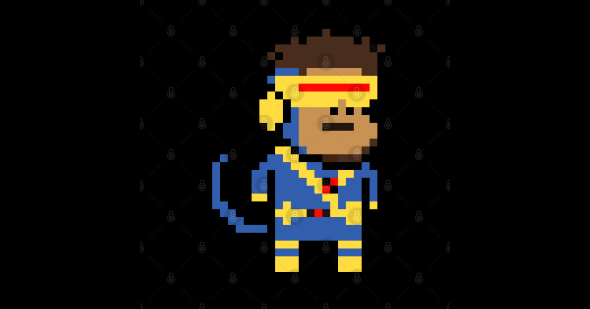Pixel Art, Cyclops X-Men Kong - Pixel Art - Sticker | TeePublic