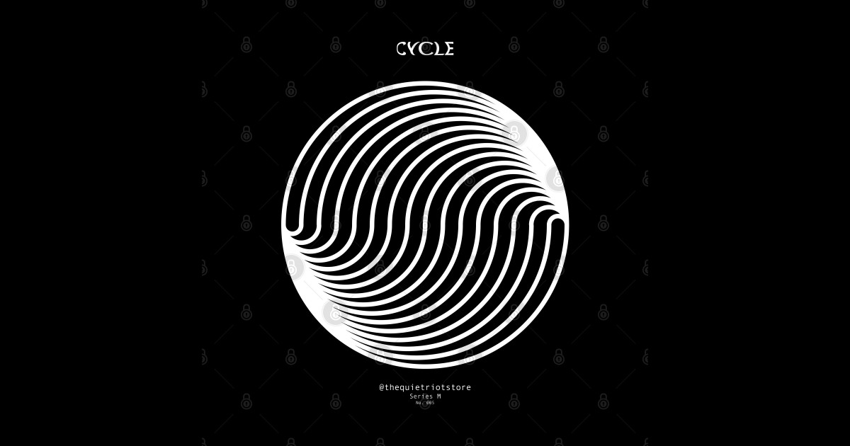 Minimal Cycle - Minimalist Art - Sticker | TeePublic