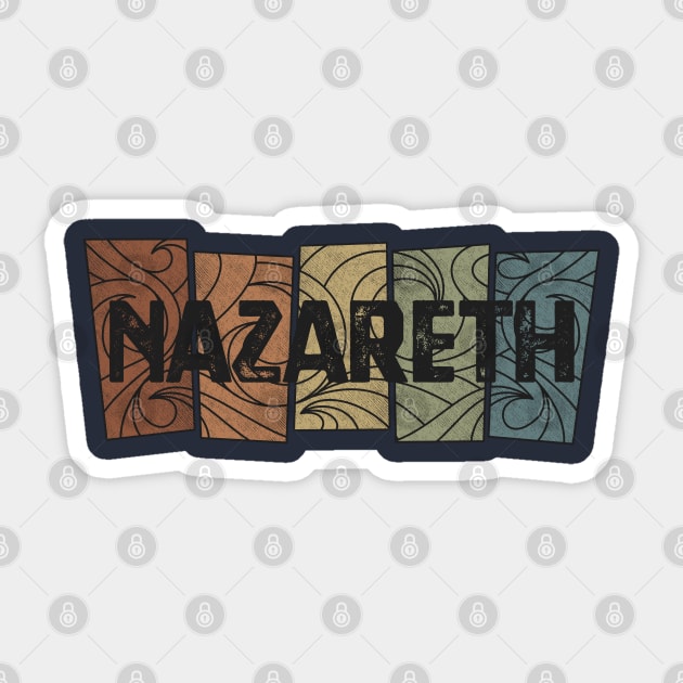 Nazareth Retro Pattern - Musician - Sticker | TeePublic